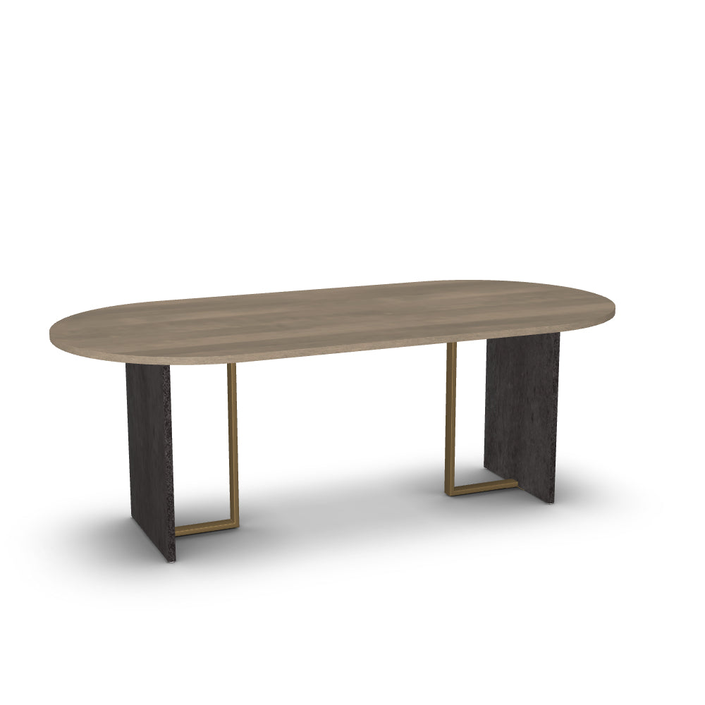 Lucas RaceTrack Oval Dining Table - Birch Veneer Top – HOYA CASA