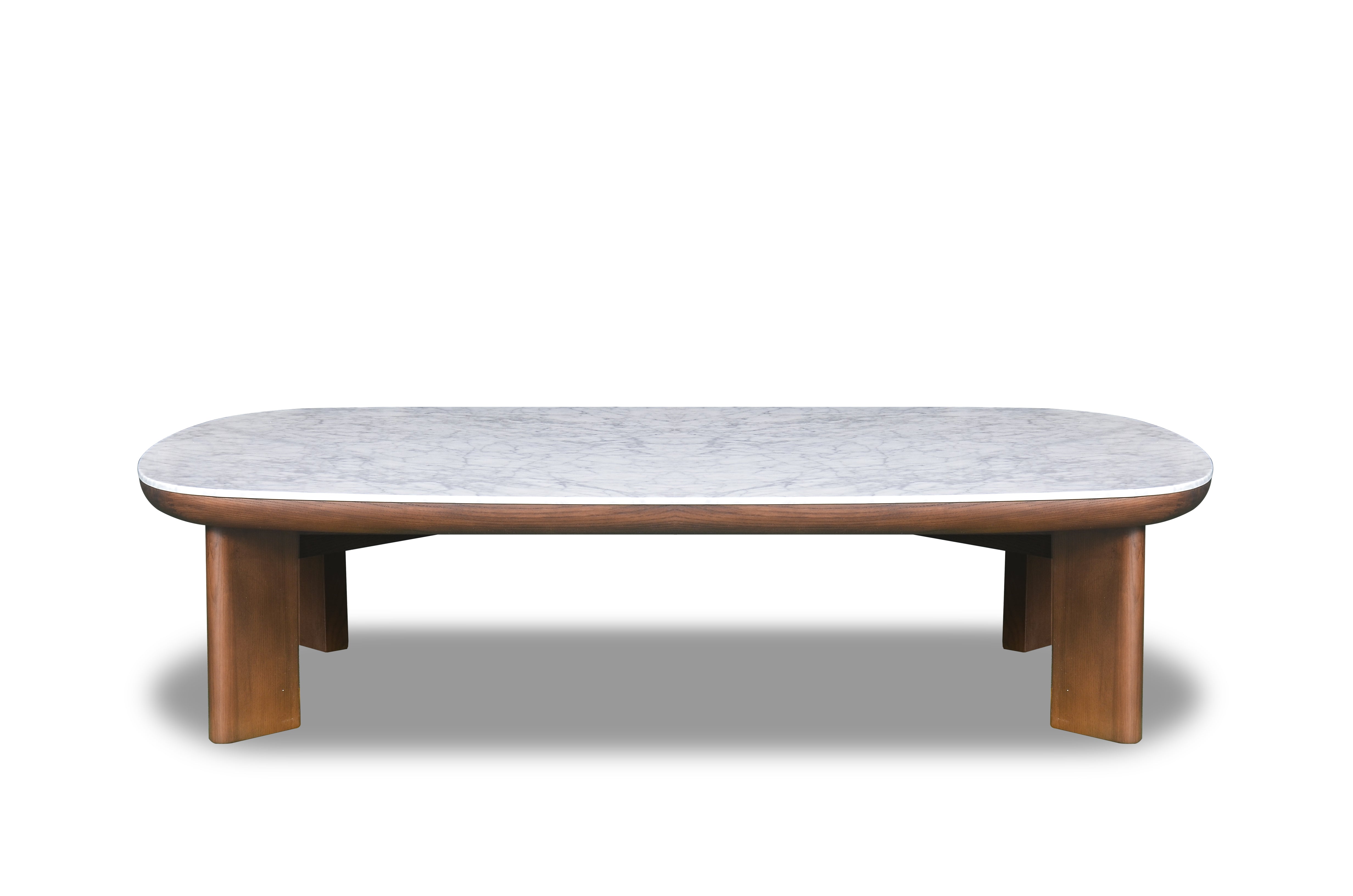 Julian Marble Coffee Table with Walnut Finish – HOYA CASA
