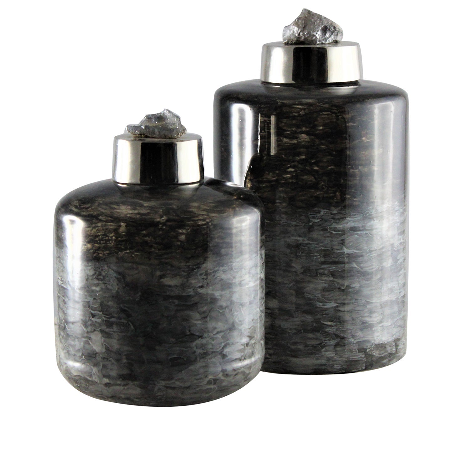 Black Glass Decor Container – HOYA CASA